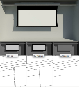 Big Picture Revit Families - Retractable Projection Screens